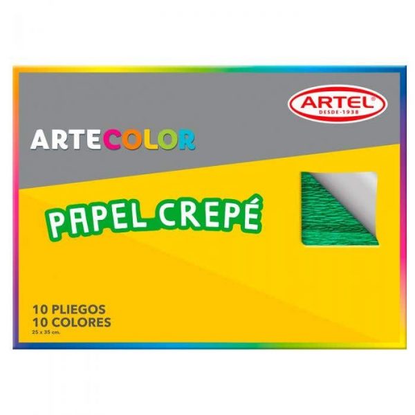 ARTECOLOR PAPEL CREPE 10 PIEGOS 25X35 CM - Active Brain